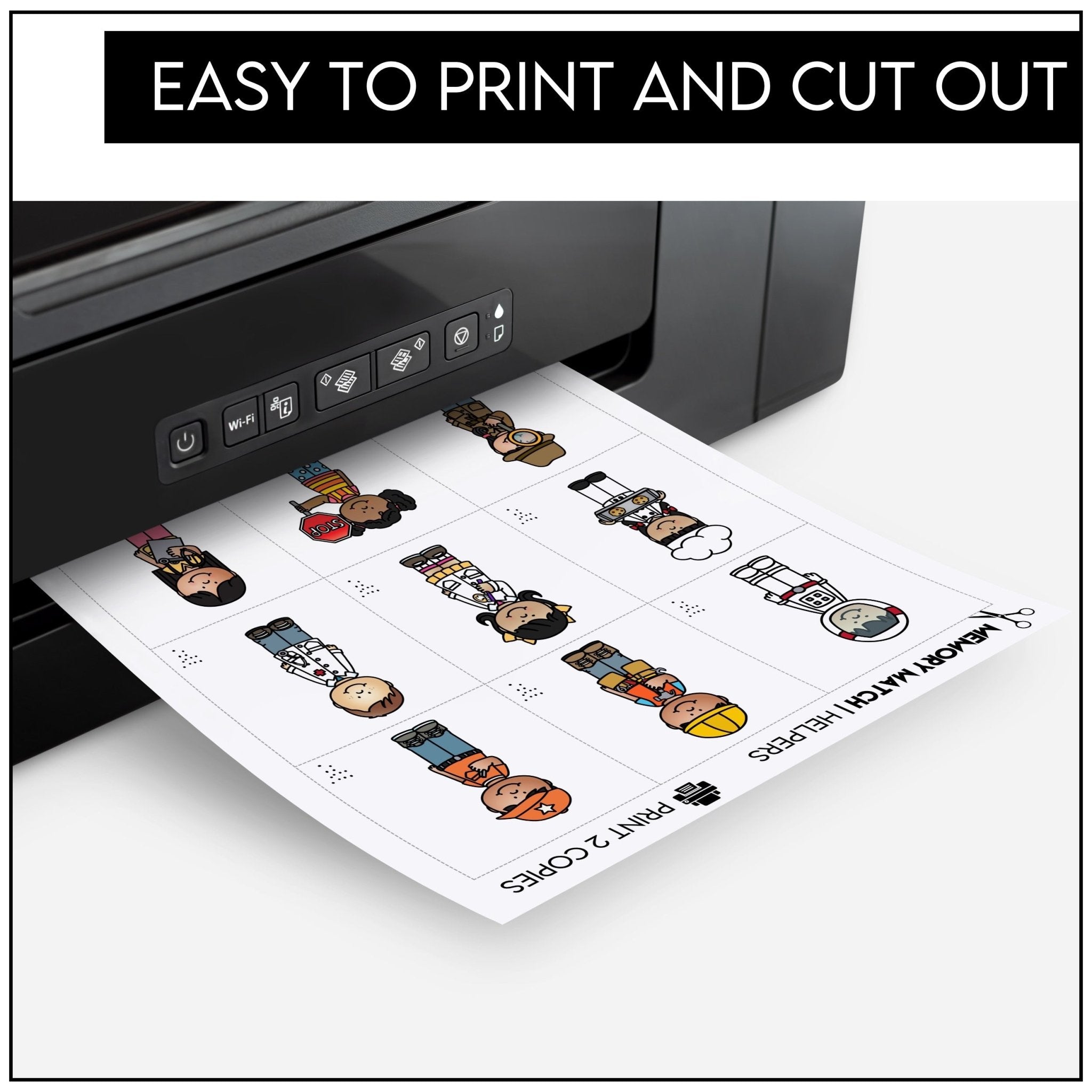 Community Helpers Memory Game | Job Vocabulary Picture Match Cards ...