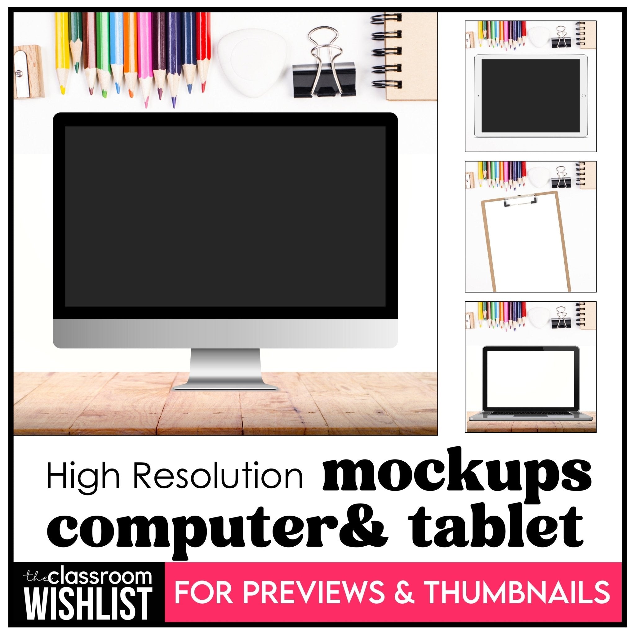 COMPUTER SCREEN MOCKUPS Tablet - Desktop - Laptop