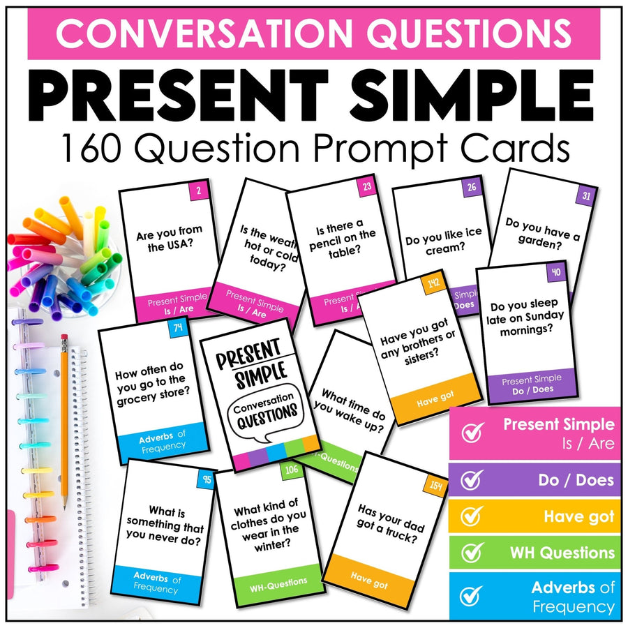 Conversation Question Prompts - Hot Chocolate Teachables