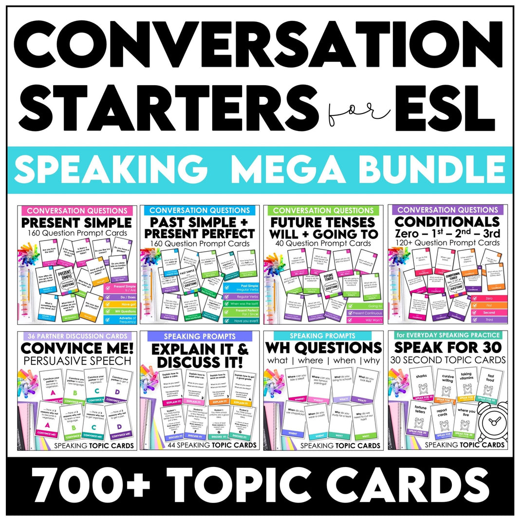 Conversation Question Prompts - Hot Chocolate Teachables