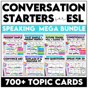 Conversation Card Bundle: Over 640 conversation questions