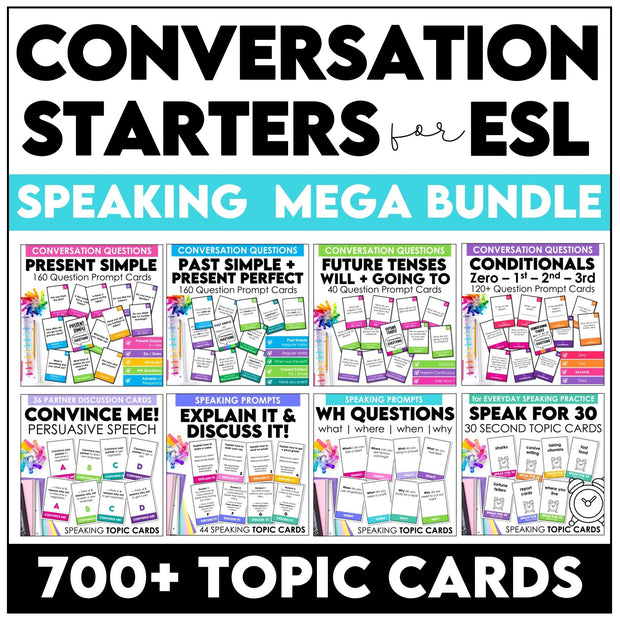 Conversation Card Bundle: Over 640 conversation questions