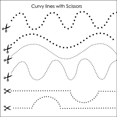 Cutting Lines Template | Scissors - Straight , Curvy, Zig Zag Lines Cl ...