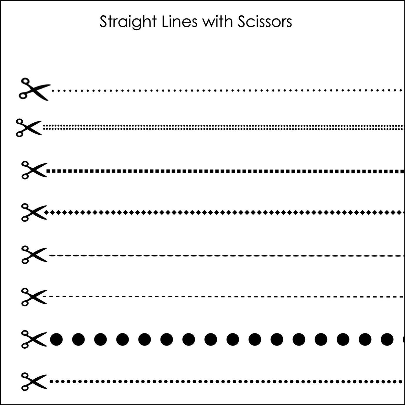 Cutting Lines Template | Scissor - Straight , Curvy, Zig Zag