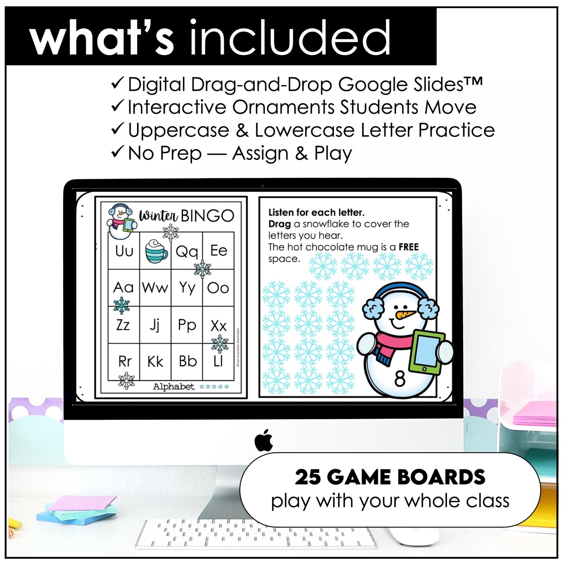 Winter Alphabet Bingo | Digital A–Z Letter Game