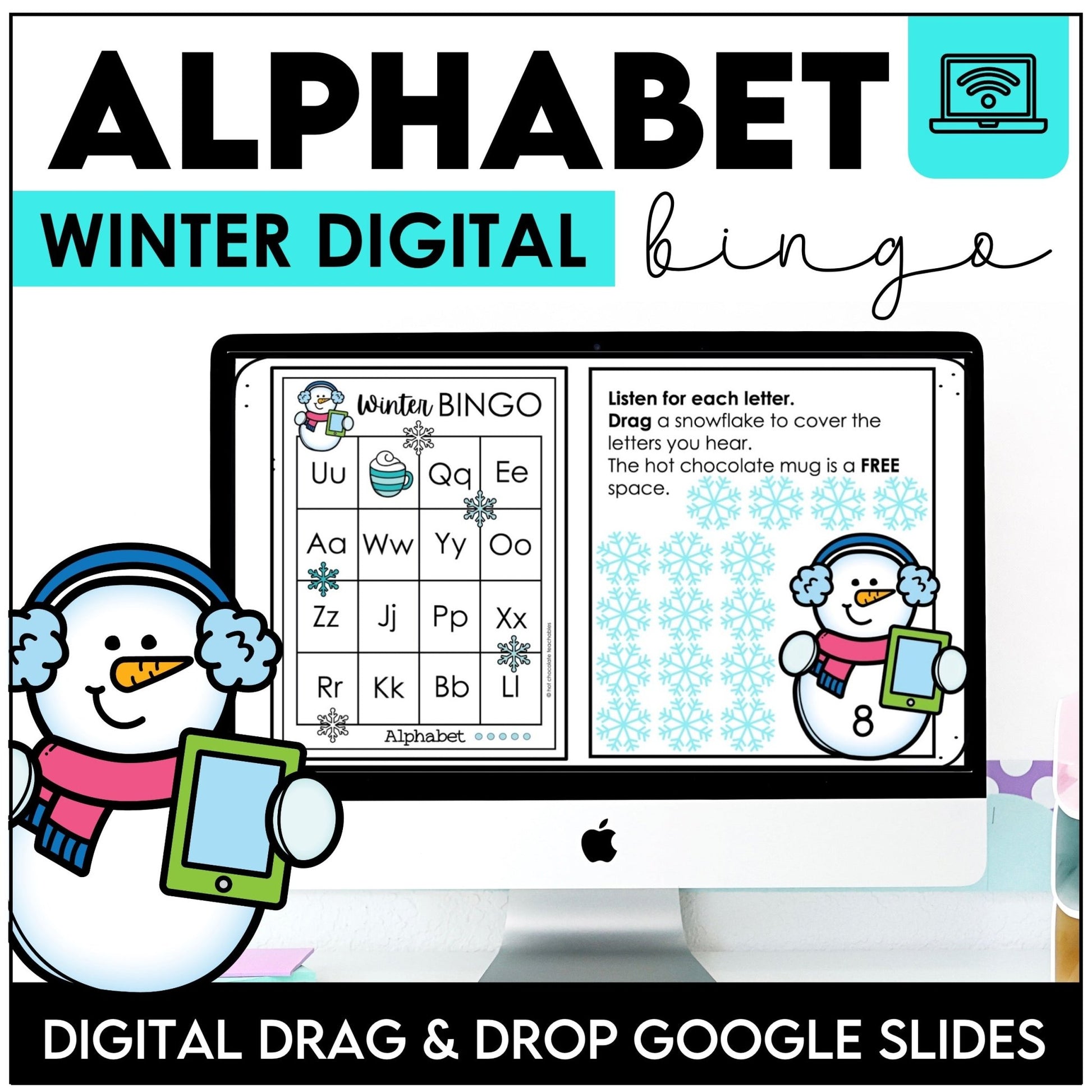 Winter Alphabet Bingo | Digital A–Z Letter Game