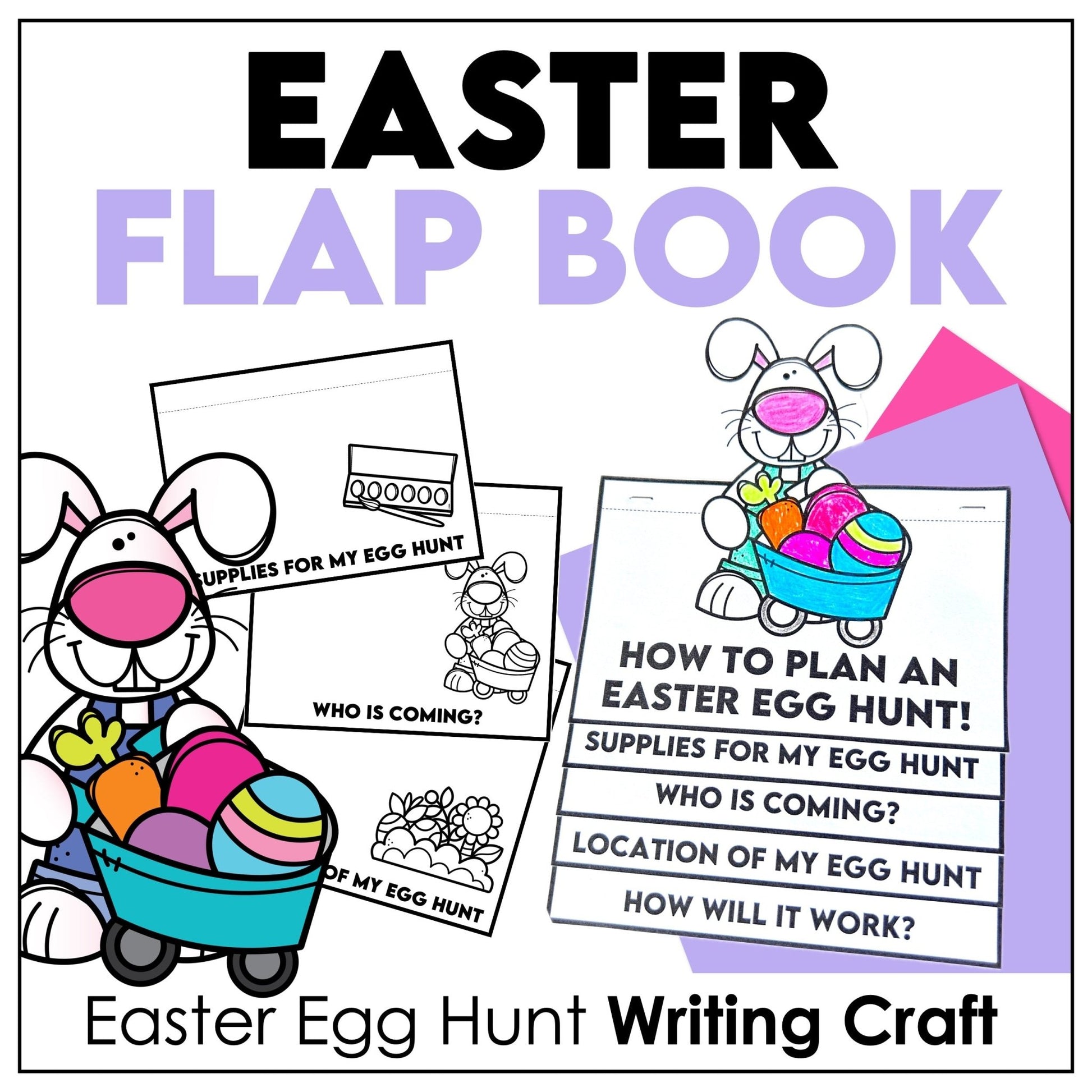 Easter Egg Hunt Writing Craft Flap Book