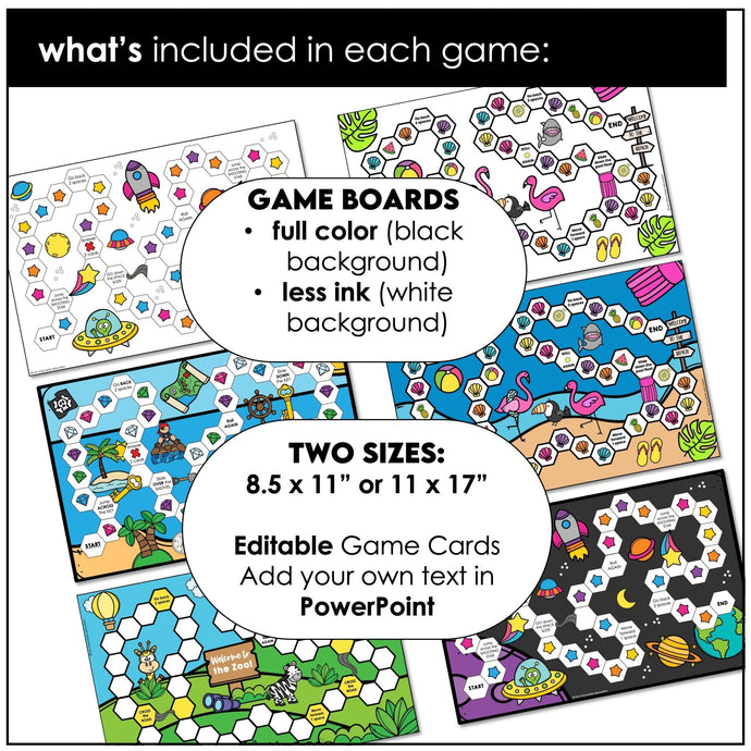 Editable Board Game Templates - Customize Blank Cards