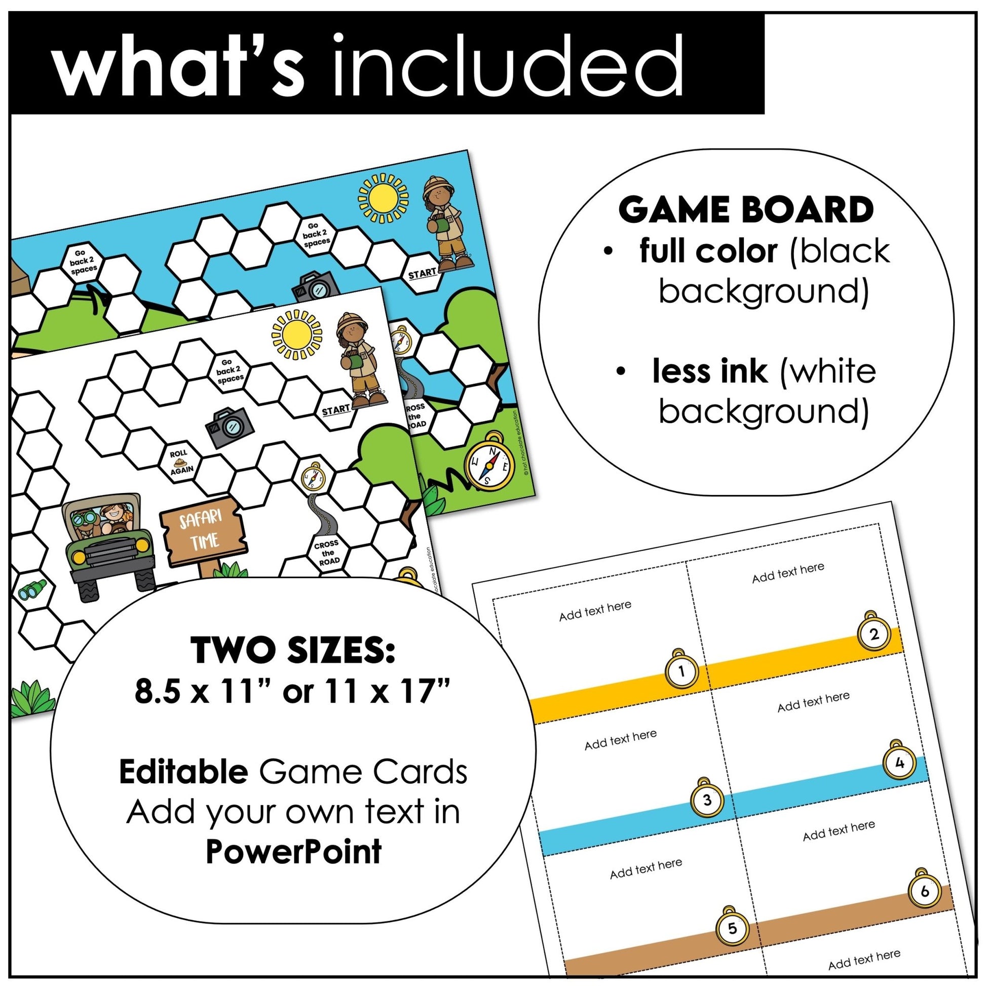 Editable Board Game Templates - ESL, Vocabulary, Grammar