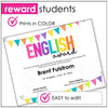 End of Year English Award Certificate - Editable Template – Hot ...