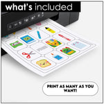 ESL Classroom Vocabulary School Supplies Bingo and Flashcard