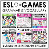 Elementary ESL Games Bundle: Grammar & Vocabulary Building – Hot ...