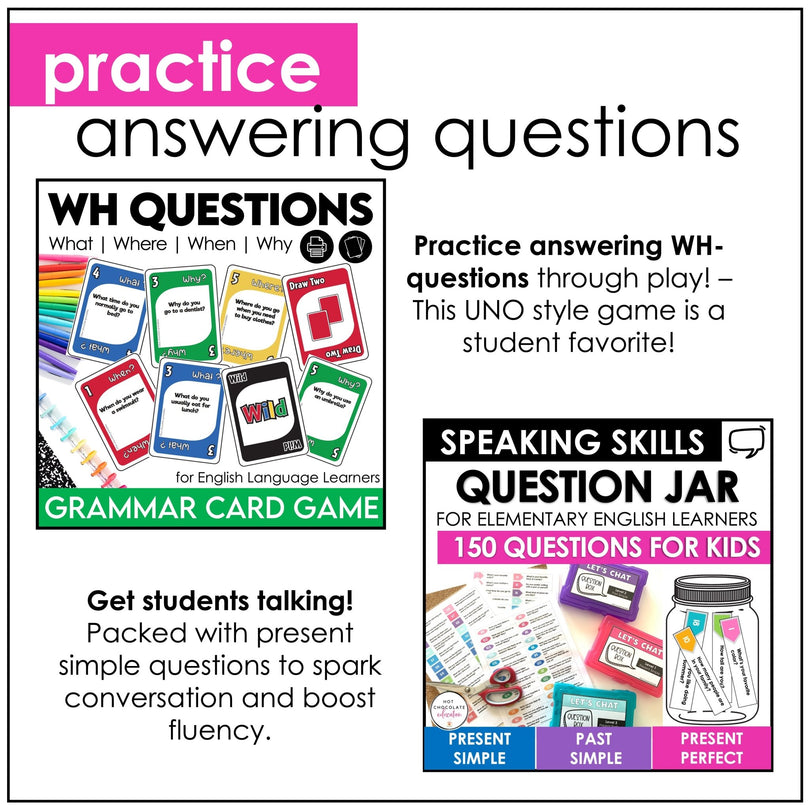 Elementary ESL Games Bundle: Grammar & Vocabulary Building