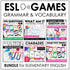 Elementary ESL Games Bundle: Grammar & Vocabulary Building