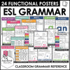 ESL Grammar Posters: 24 Functional Classroom Decor Visuals