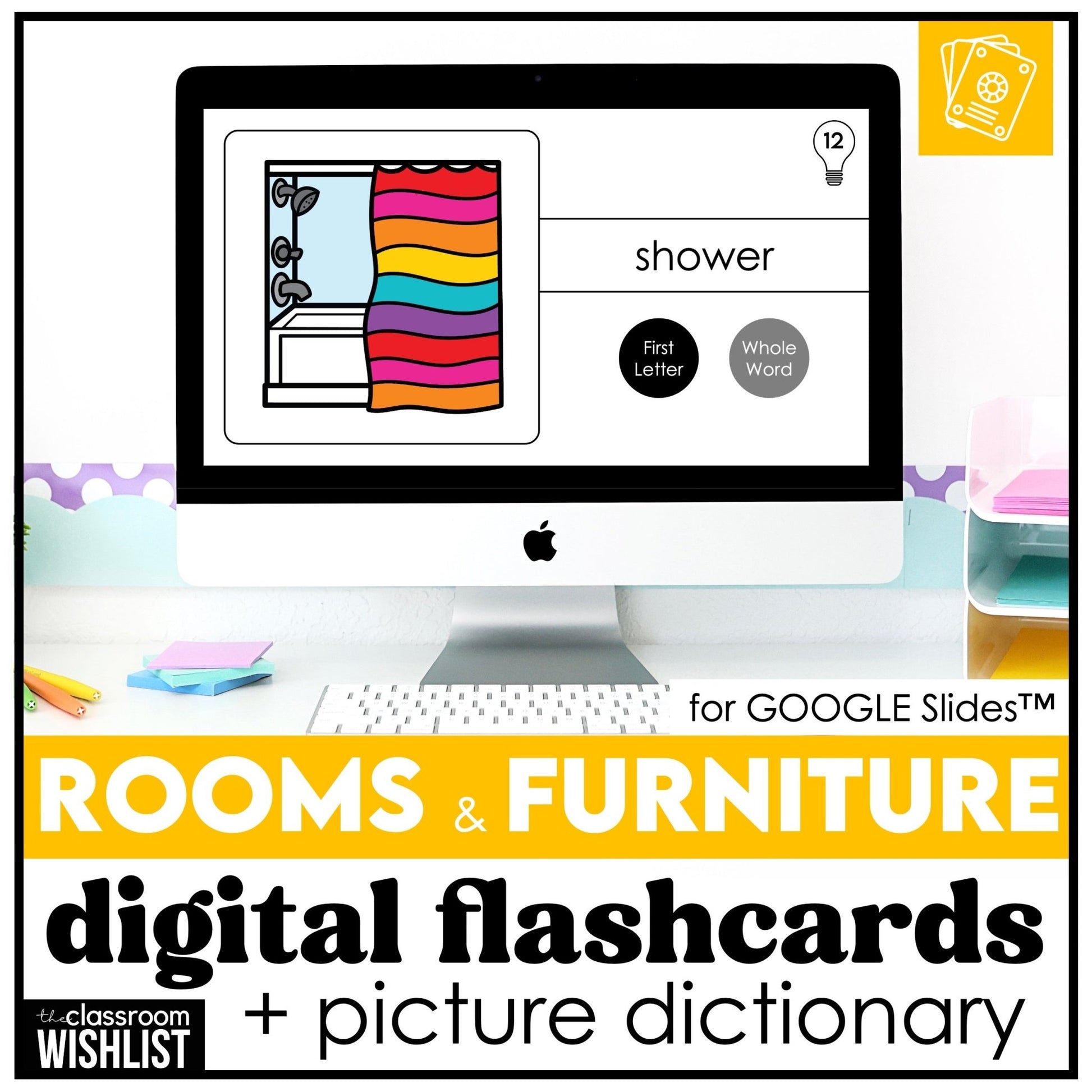 ESL Rooms and House Furniture Digital Flashcards