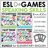 ESL Speaking Card Games Bundle | Conversation Prompt Games