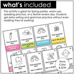 Easter Speaking Activity: Find Someone Who - Past Simple