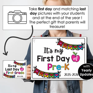 FIRST day of school SIGN - 2023-2024 Preschool & K-6 – Hot Chocolate ...