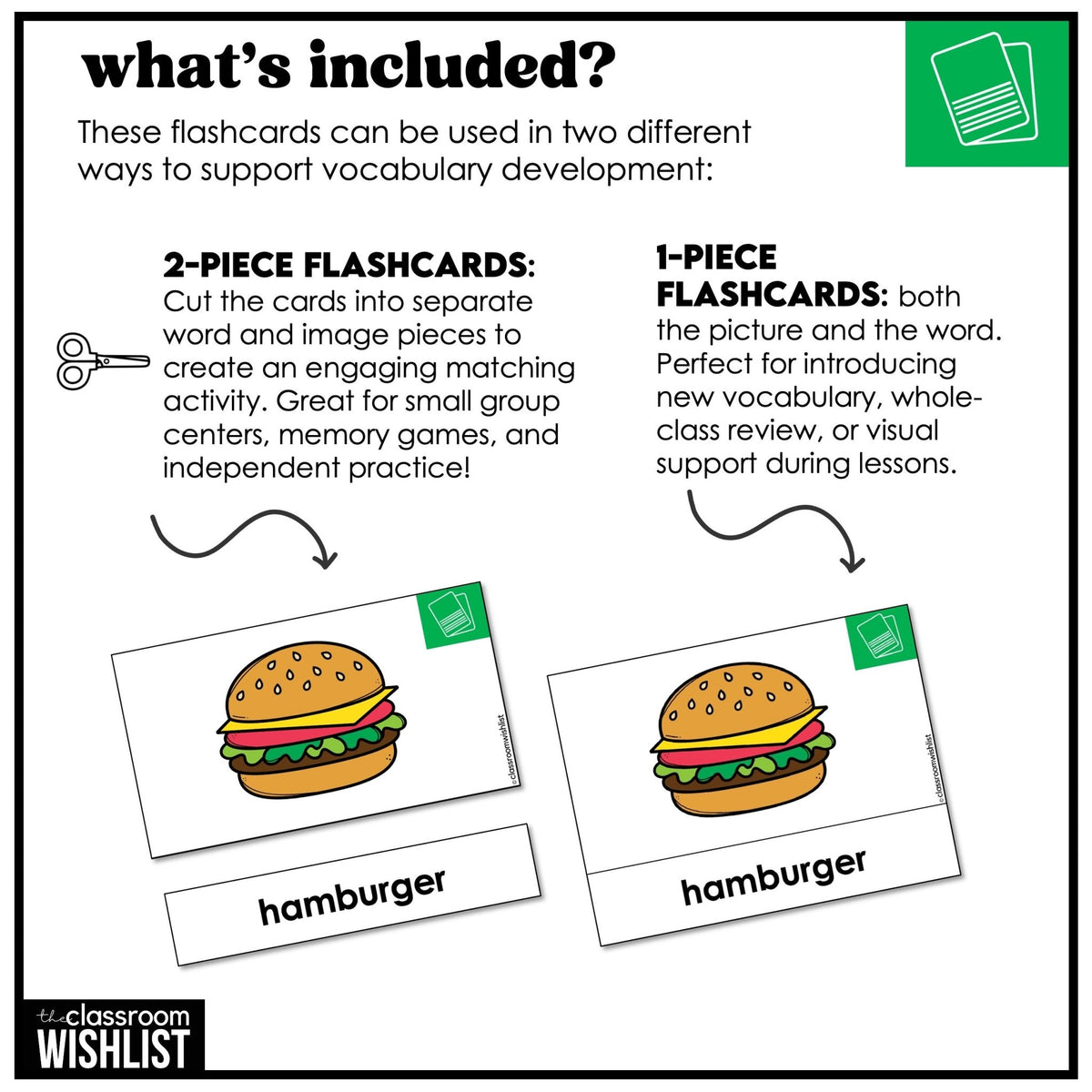 Food & Drinks Vocabulary Building ESL Flashcard Pack