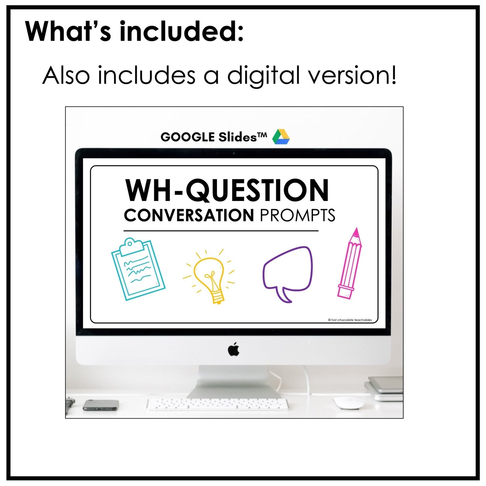 Free WH Question Prompt for ESL | Conversation Cards | What, When, Whe