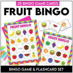 Fruit Vocabulary Bingo Game + Flashcards