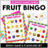 Fruit Vocabulary Bingo Game + Flashcards