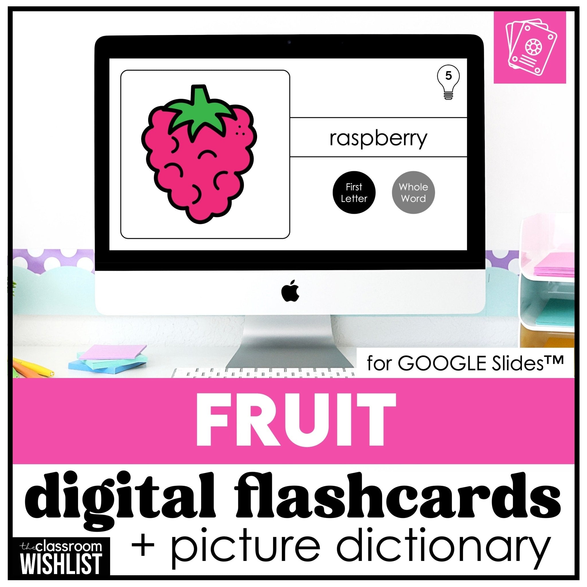 Fruit Vocabulary - Digital Flashcards & English Picture Dictionary for ...