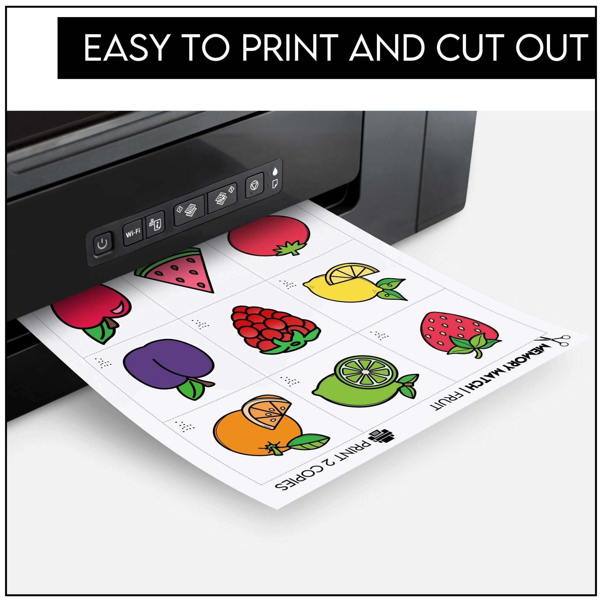 Fruit Vocabulary Memory Game | Printable Picture Card Matching Activit ...