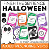 Halloween Finish the Sentence Game | ESL Grammar Activity