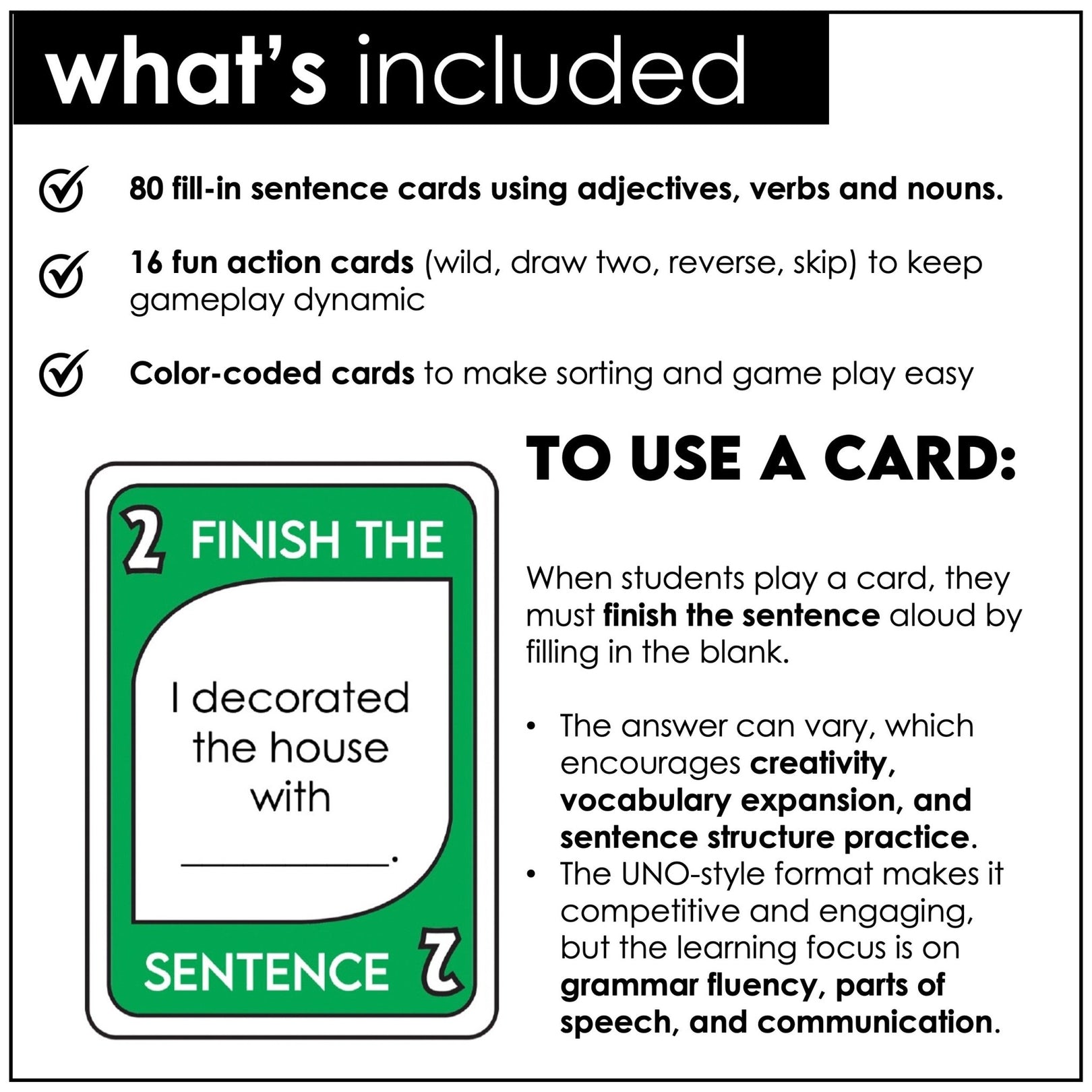 Halloween Finish the Sentence Game | ESL Grammar Activity