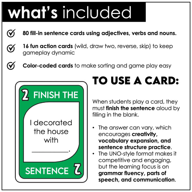 Halloween Finish the Sentence Game | ESL Grammar Activity