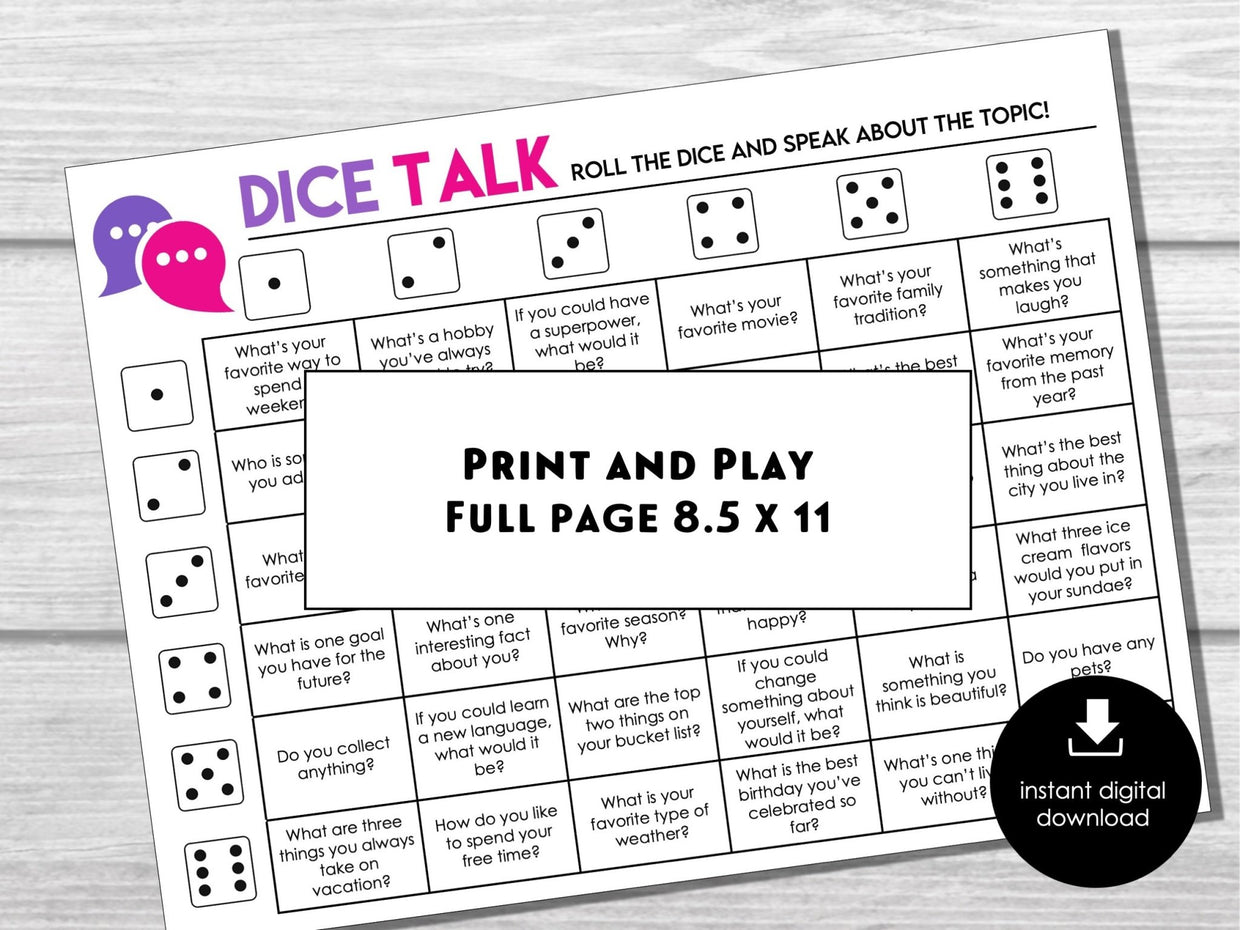 Icebreakers Game | Conversation Starter | Get To Know You