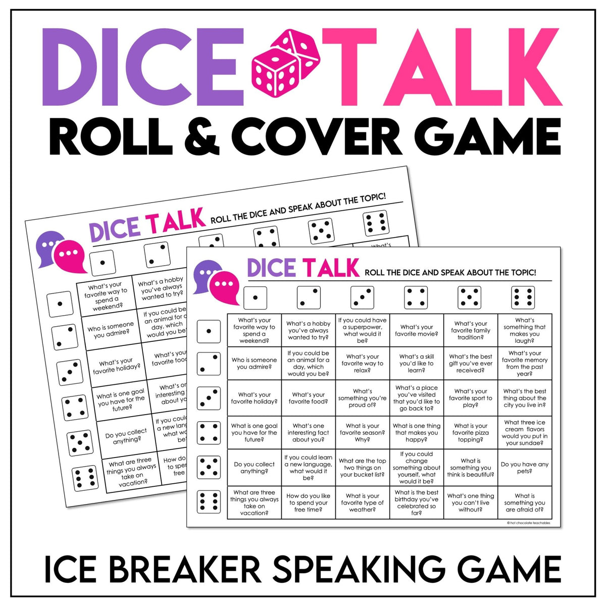 Getting to Know You - Ice Breakers - Speaking Practice Game – Hot ...