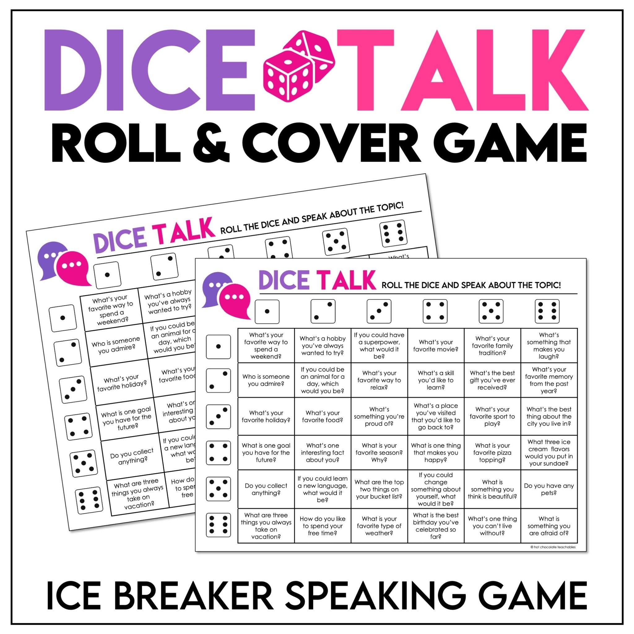Getting to Know You - Ice Breakers - Speaking Practice Game – Hot ...