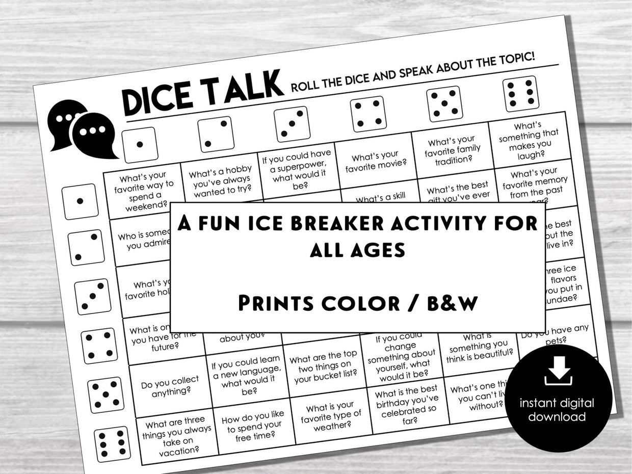 Icebreakers Game | Conversation Starter | Get To Know You