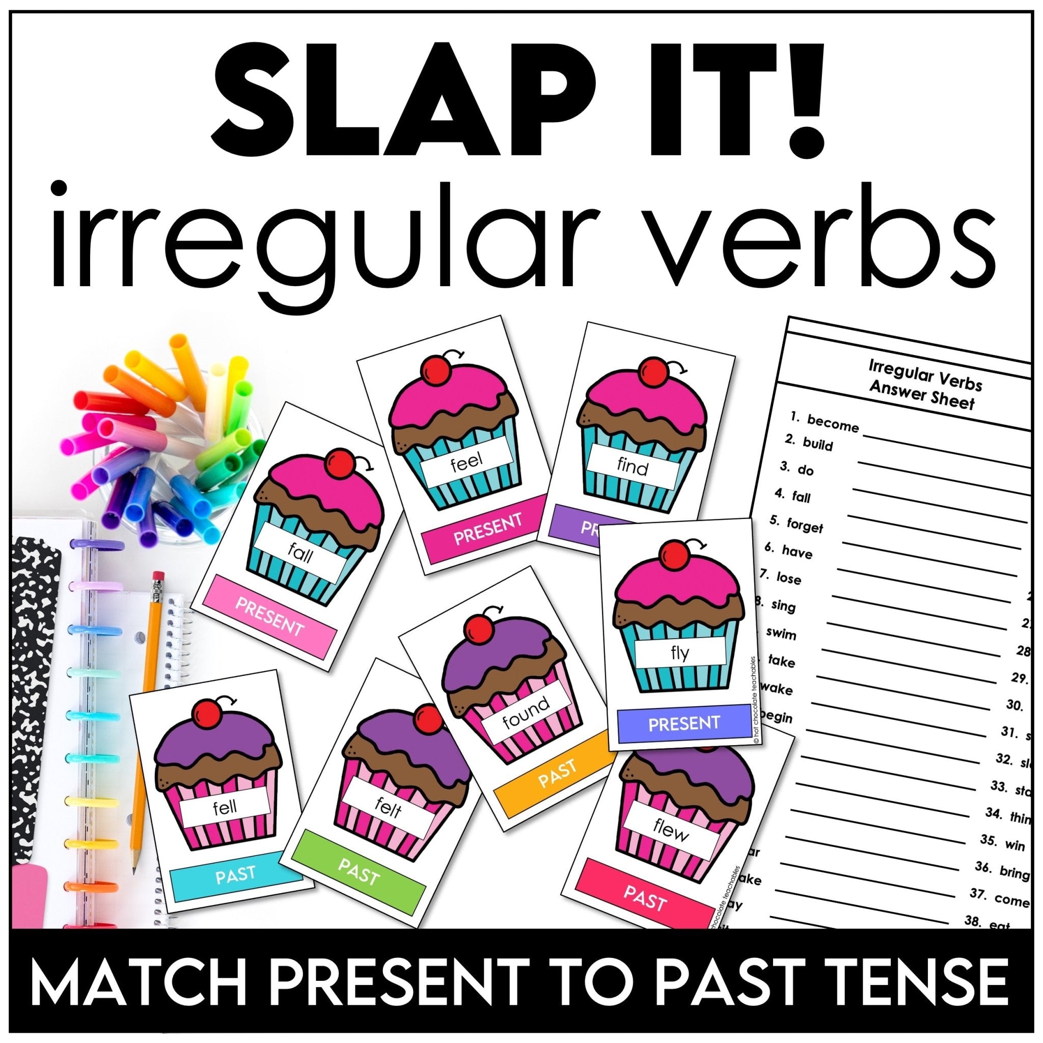 Irregular Verb Game - Past Simple Verbs - Slap It – Hot Chocolate ...