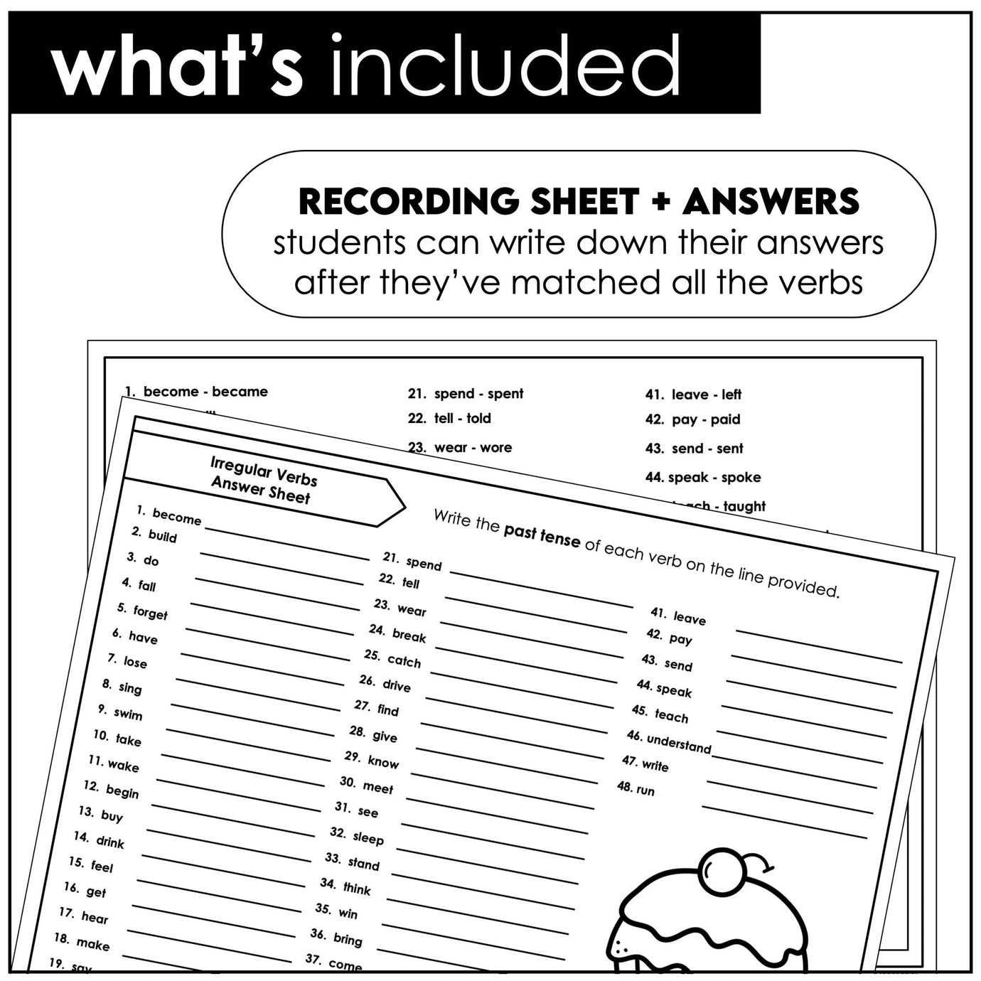 Irregular Verb Game - Past Simple Verbs - Slap It