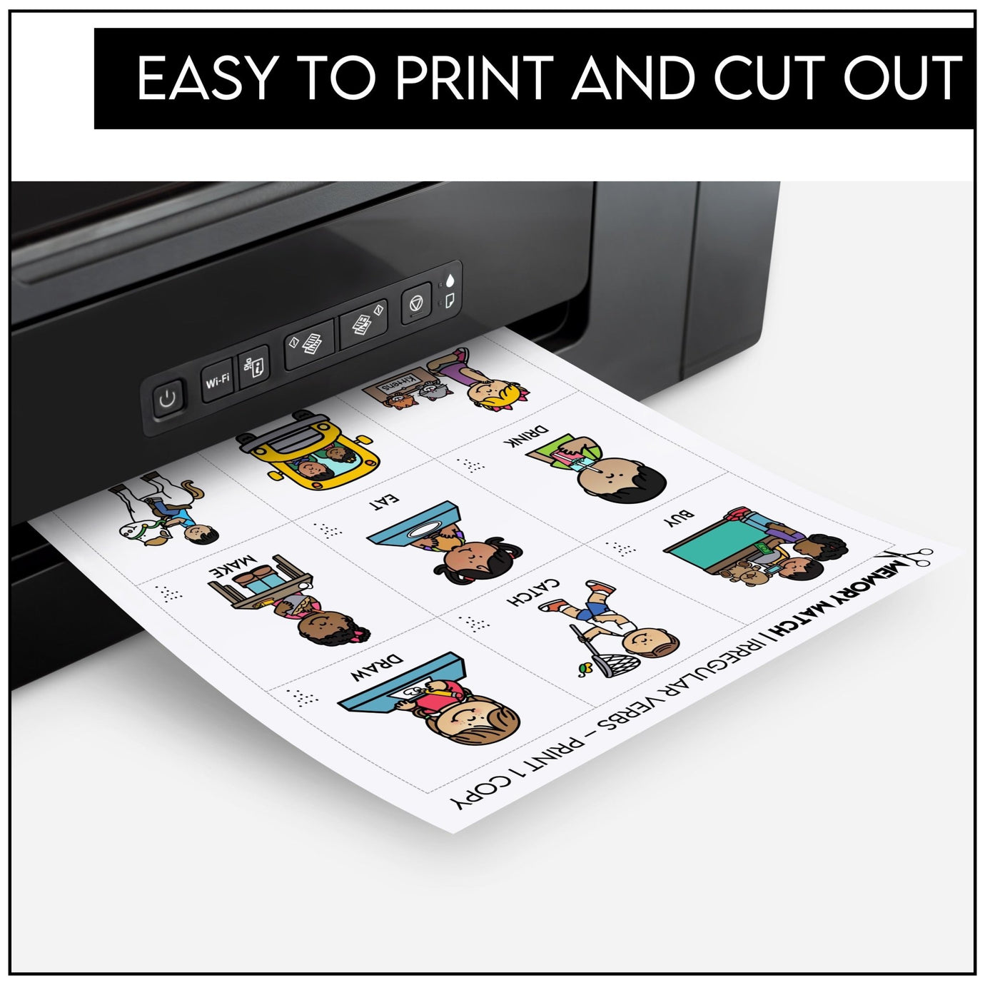 Irregular Verb Memory Game | Infinitive to Past Tense Verb