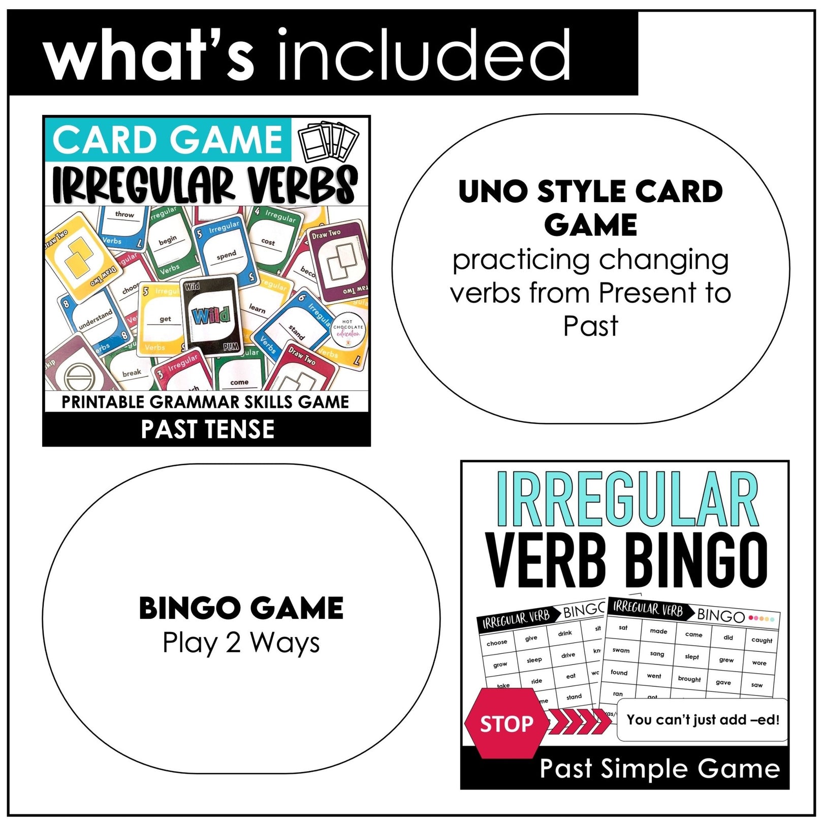 Past Tense Irregular Verbs : ESL Digital Games Bundle