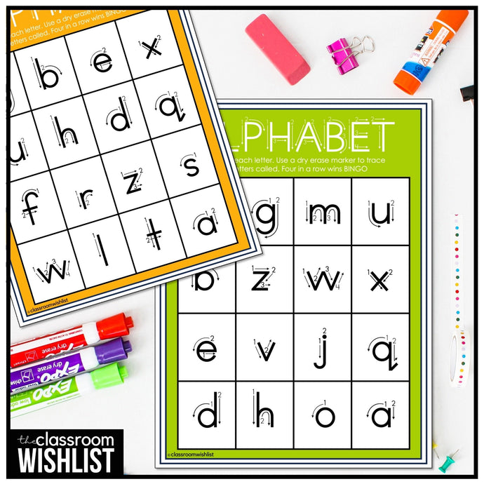 Alphabet Letter Formation Bingo | Writing Lowercase Letters