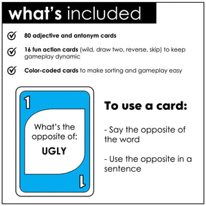 Opposites: Vocabulary UNO Inspired Card Game - Antonyms