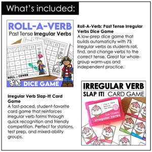 Past Tense Verbs : Regular and Irregular Games & Activities