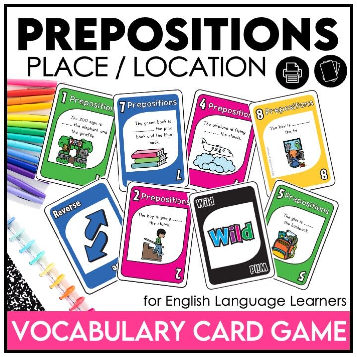 Prepositions of Place - Location Card Game