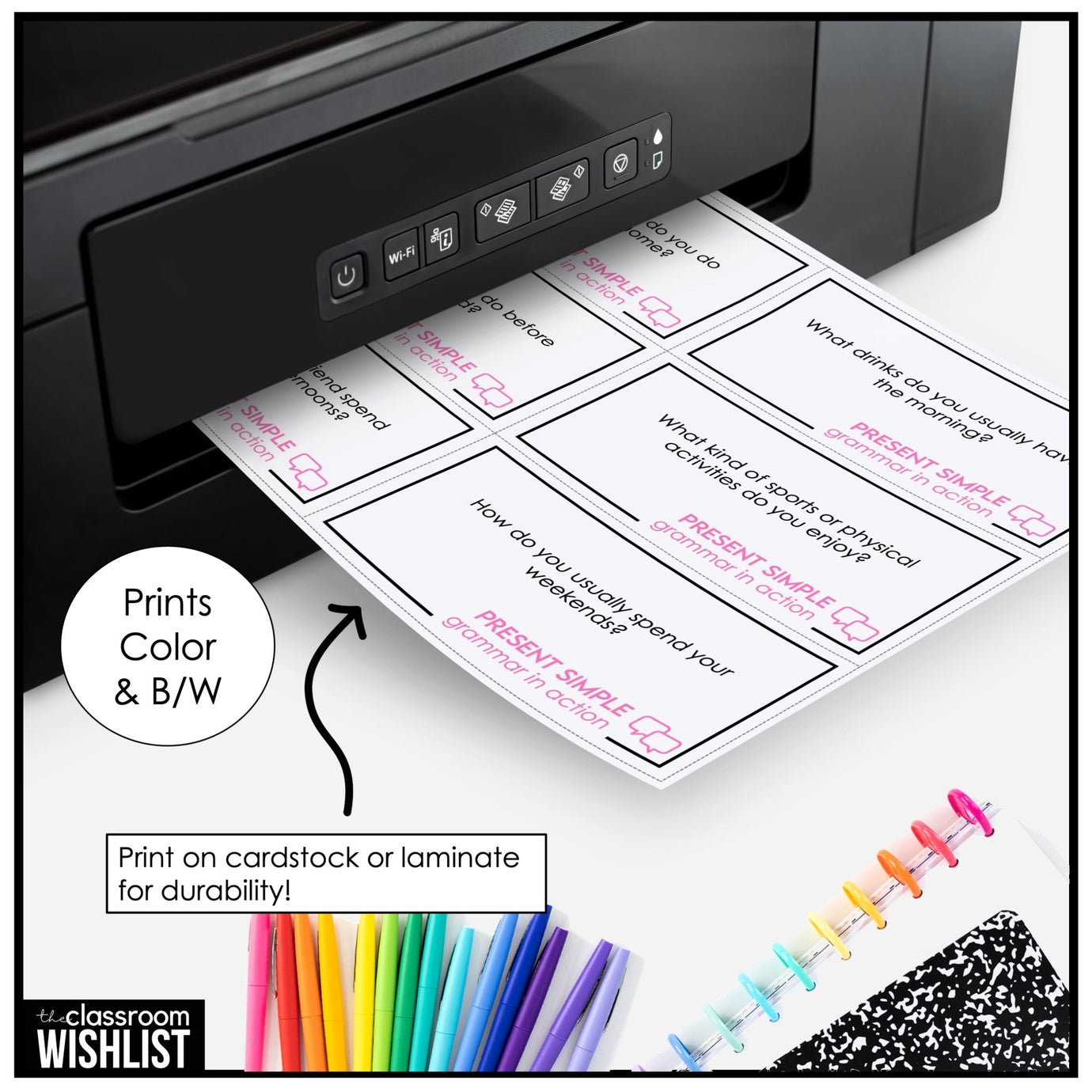 Present Simple ESL Conversation Cards – 60 Question Prompts