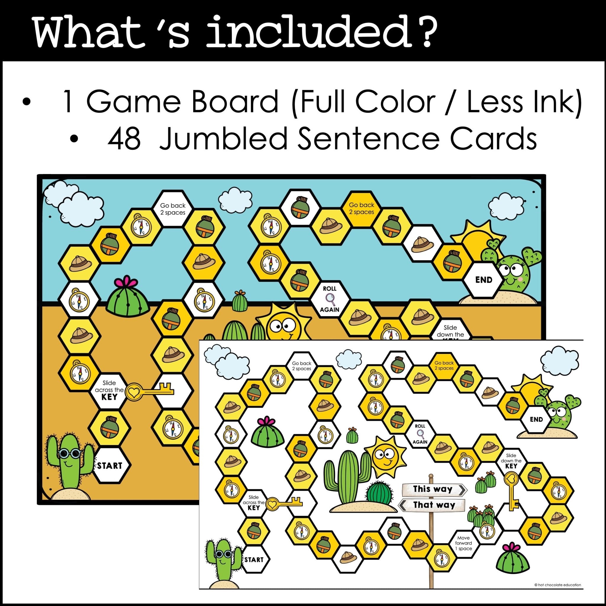 Sentence Building Board Game | Present Continuous – Hot Chocolate ...