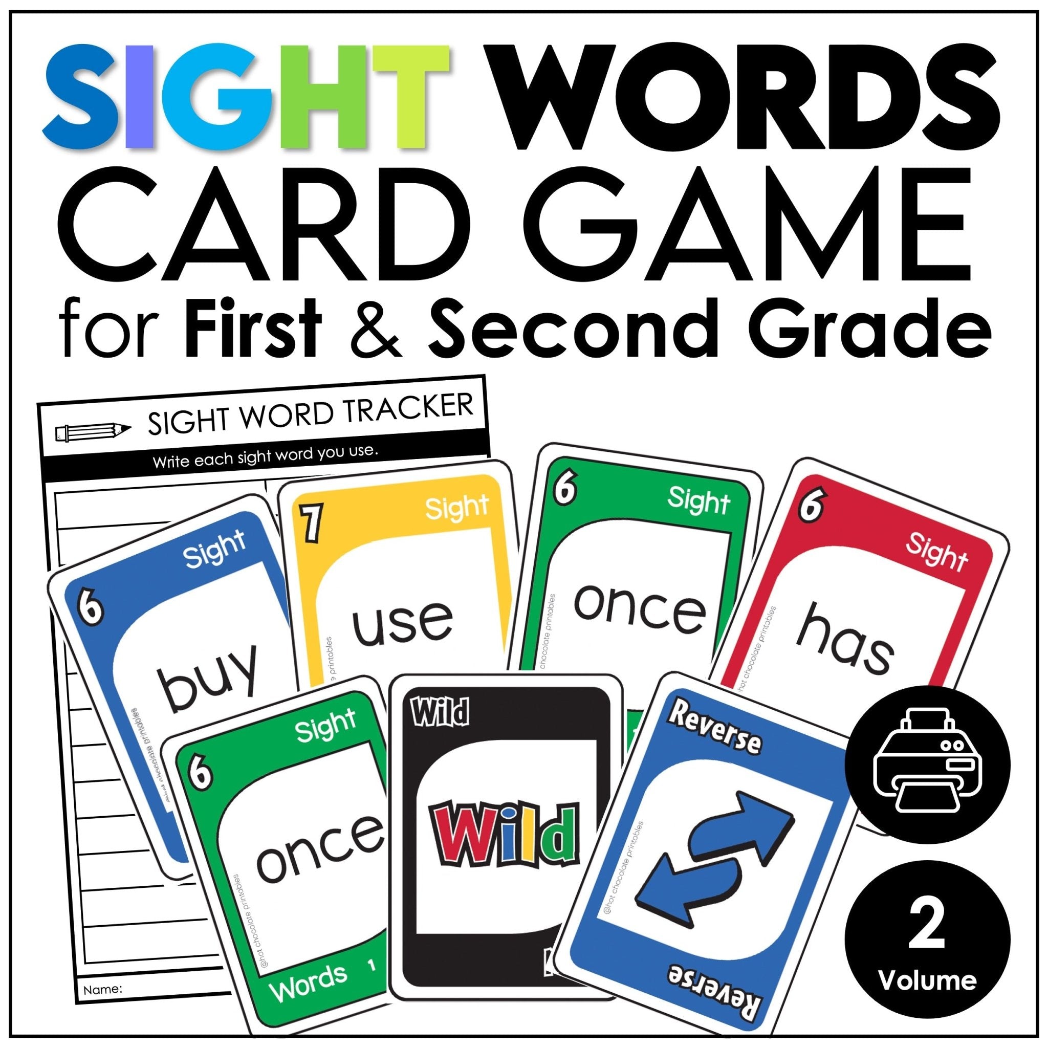 Primer Sight Word Card Game for 1st & 2nd Grade