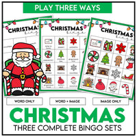 Christmas Bingo Game | Holiday Vocabulary Activity