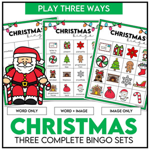 Christmas Bingo Game | Holiday Vocabulary Activity