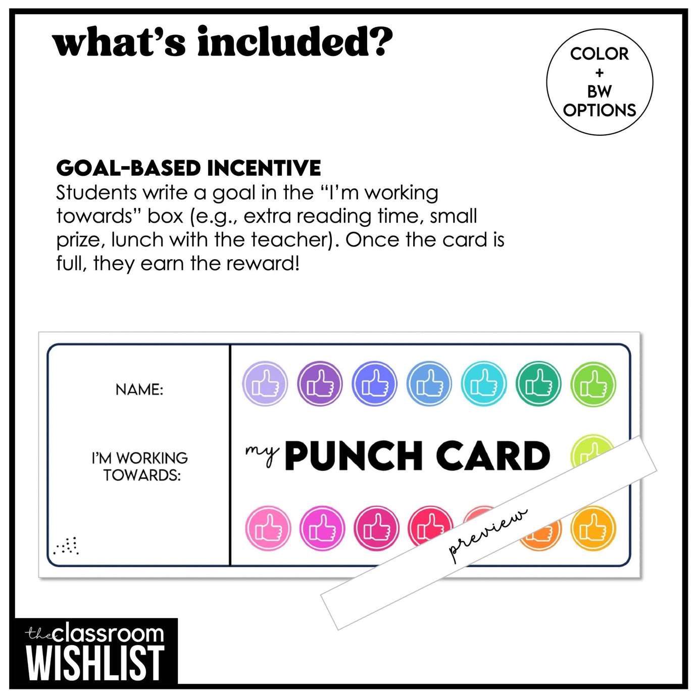 Reward & Incentive Punch Cards – Behavior & Motivation Tool